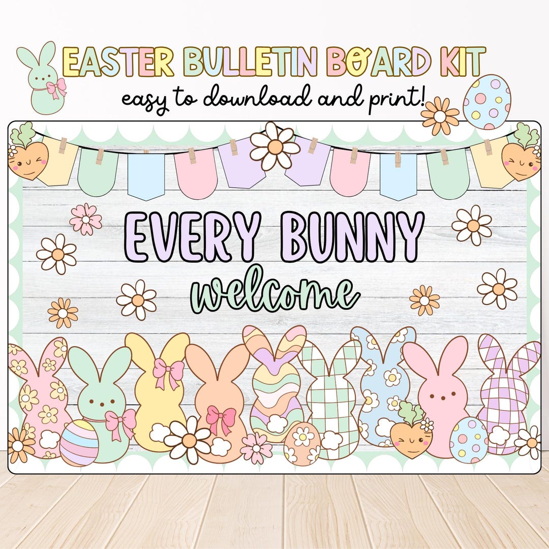 Easter Bulletin Board Kit, Spring Classroom Decor, March & April Themes ...