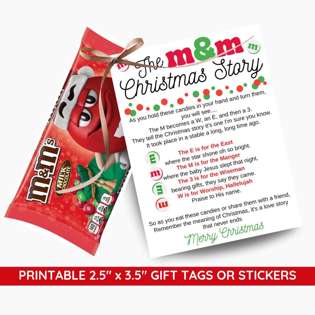 M&M Christmas Nativity Story Printable Gift Tags: Nativity Poem ...
