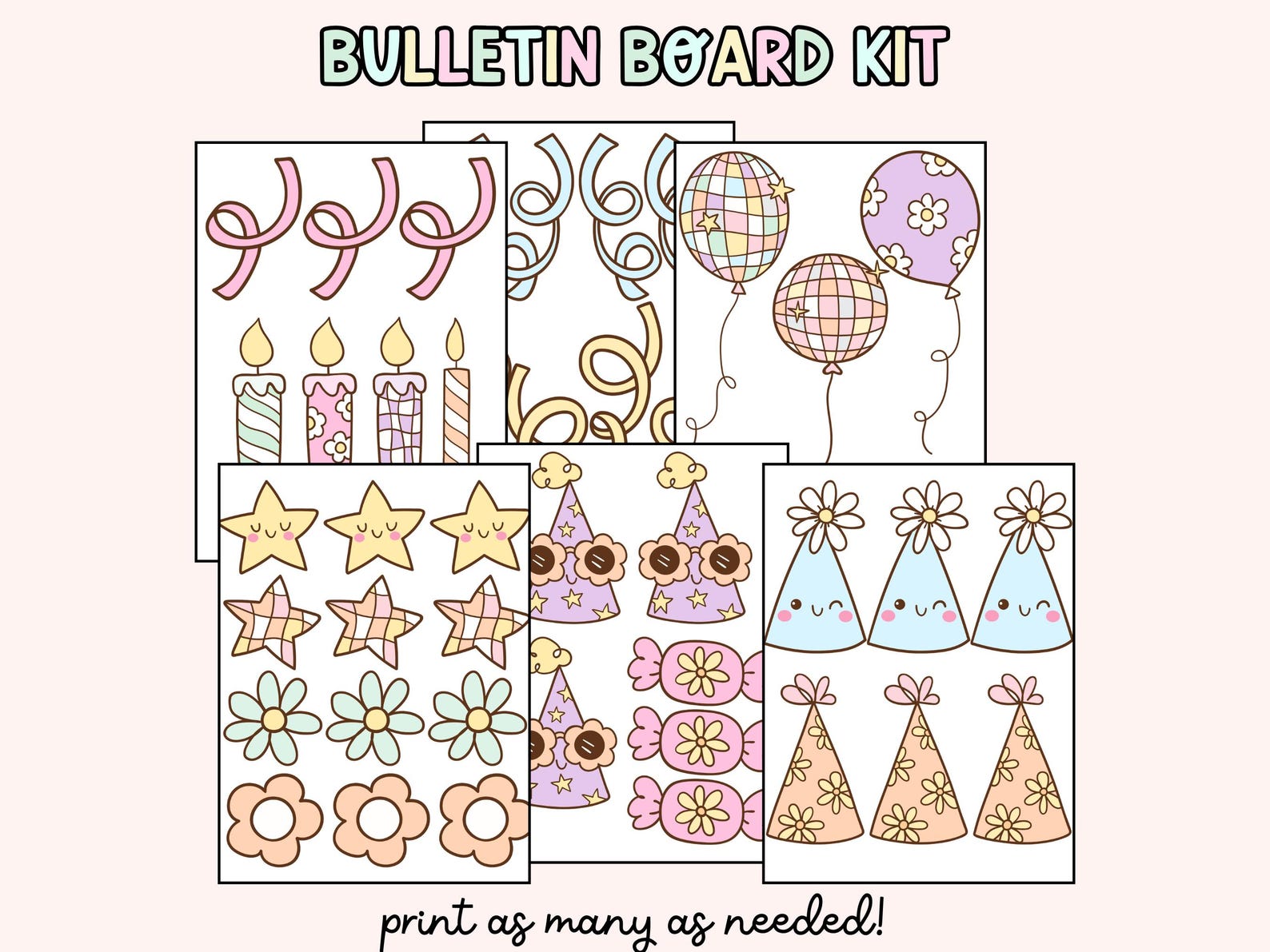 Bookshelf Birthday Bulletin Board Kit: Printable Classroom Decor ...