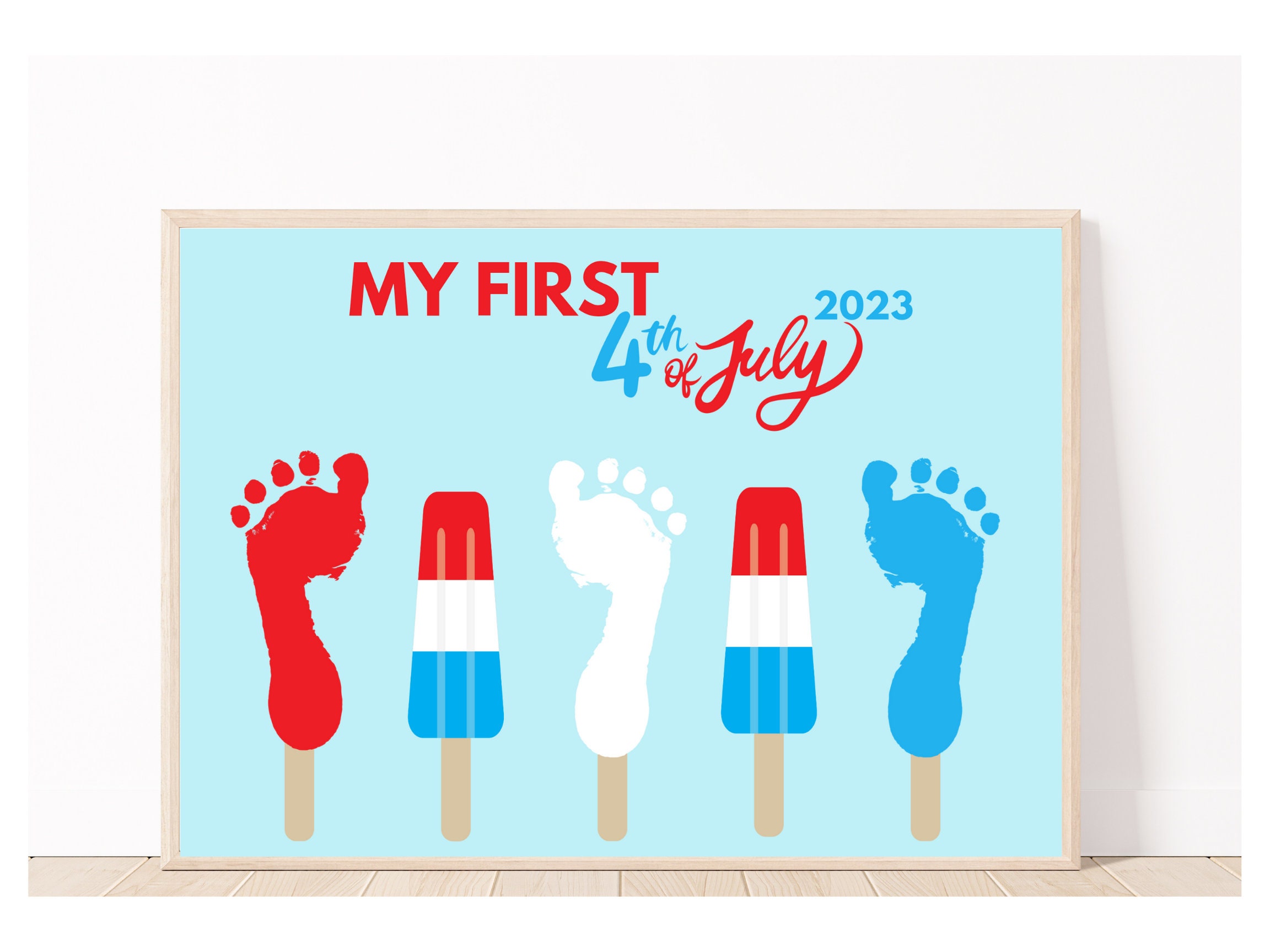 My First 4th of July Footprint Craft Fourth of July Handprint Art ...