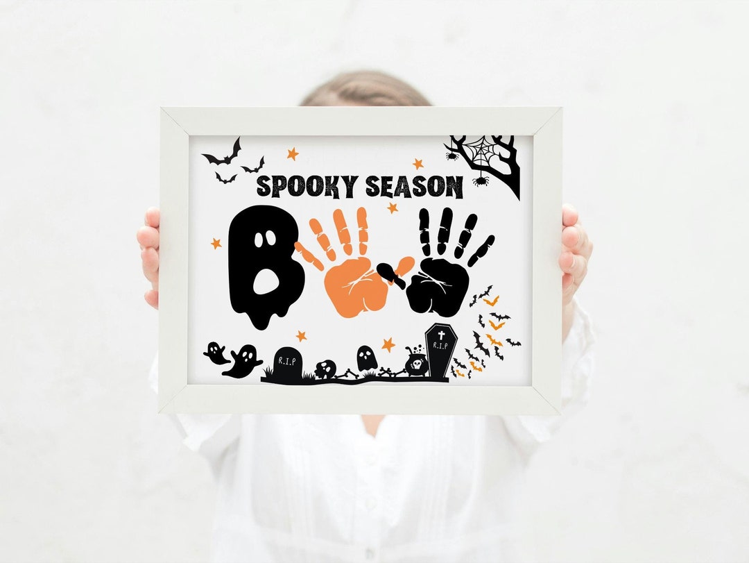 Halloween Handprint Craft: BOO Activity, Classroom Decor (PDF) - Etsy