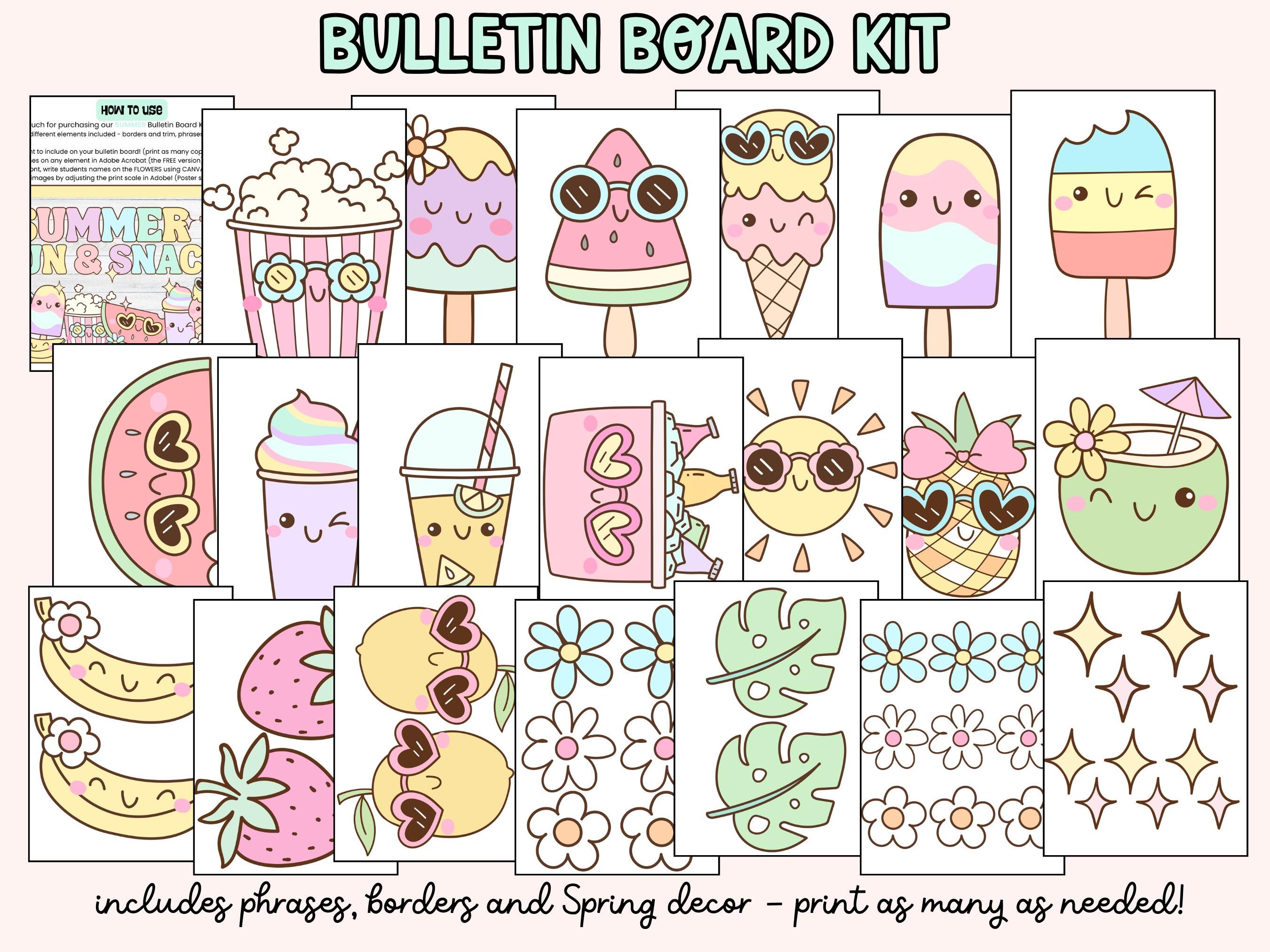 End of Year Bulletin Board Kit: Pastel Summer Classroom Decor (digital ...