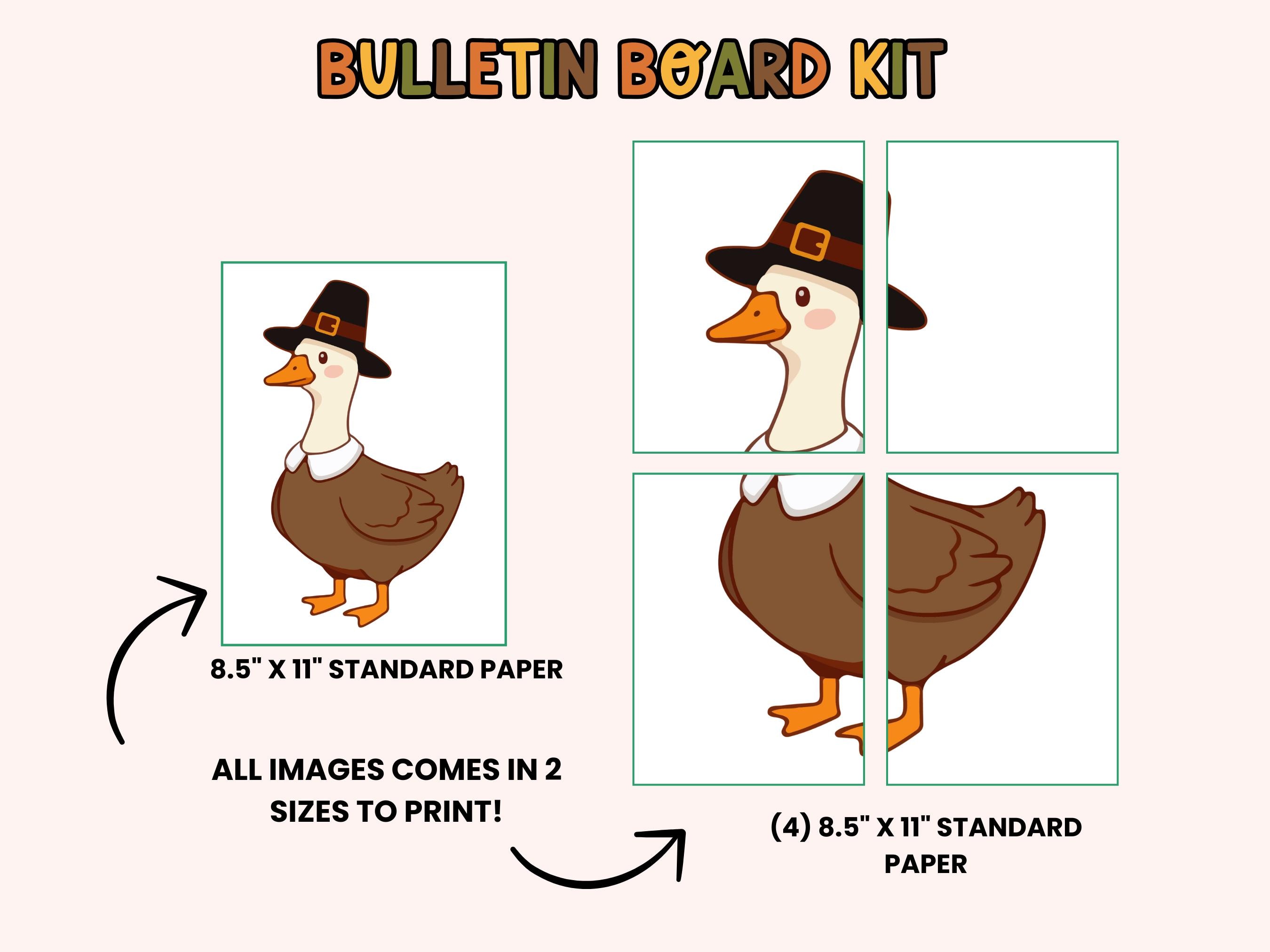Thanksgiving Silly Goose Bulletin Board Kit: Printable November ...
