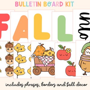 Groovy Fall Classroom Bulletin Board Kit, Classroom Decor, Teacher ...