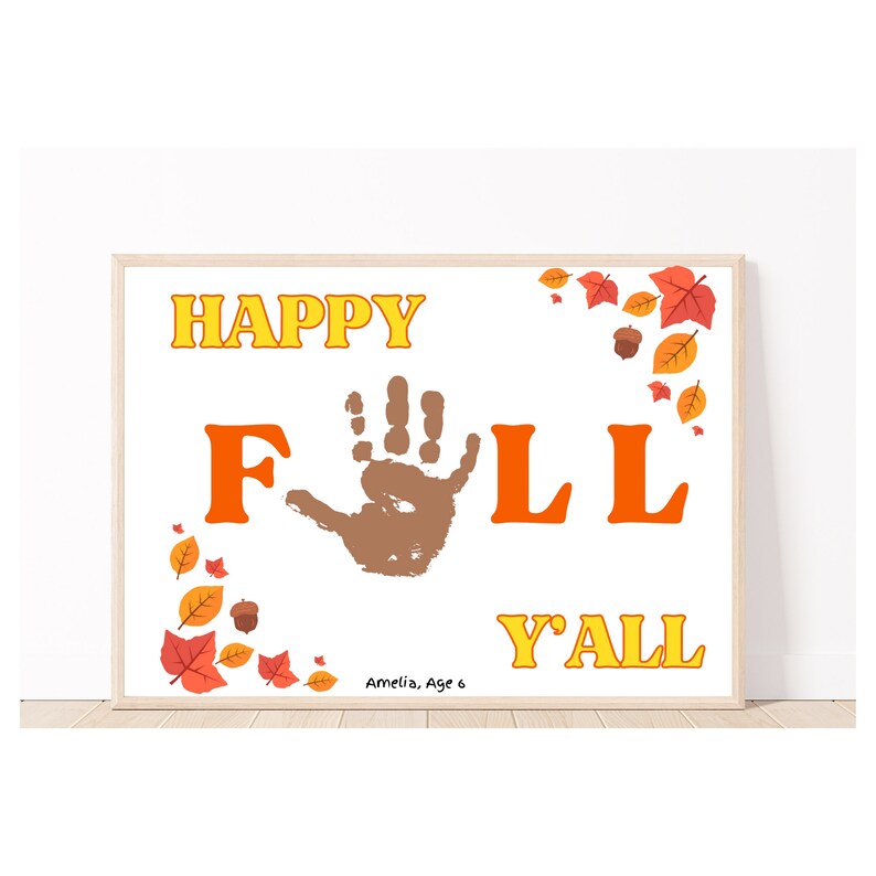 Fall Handprint Craft Fall Craft for Kids Fall Handprint Art Preschool ...