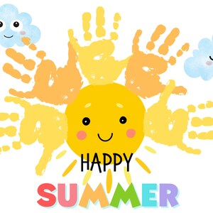 Summer Handprint Craft Bundle | Summer Craft for Kids | Homeschool ...