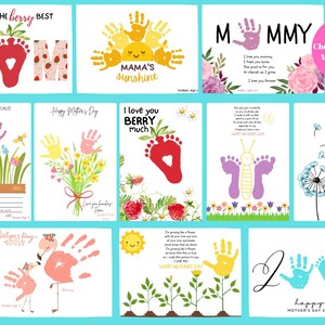 Flower Handprint Art for Mothers Day, Mothers Day Activity Kids Baby ...