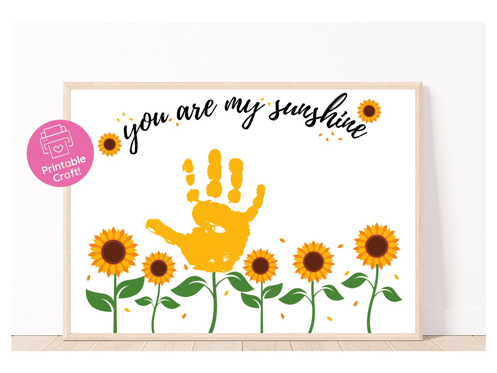 Sunflower Handprint Craft Fall Handprint Art Handprint Flower Art ...