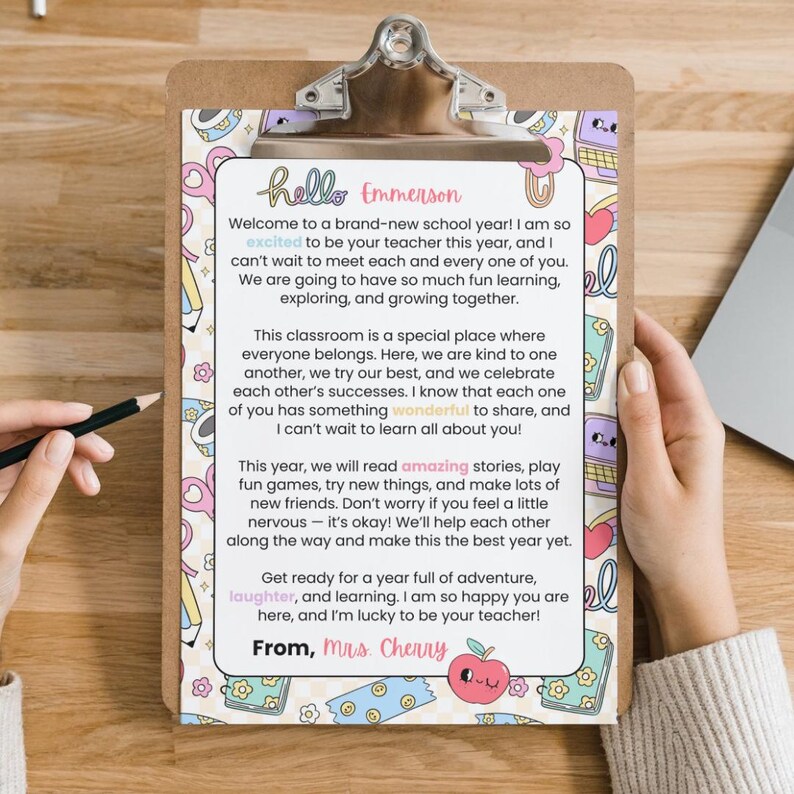 Editable Welcome to School Letter From Teacher (PDF) - Etsy