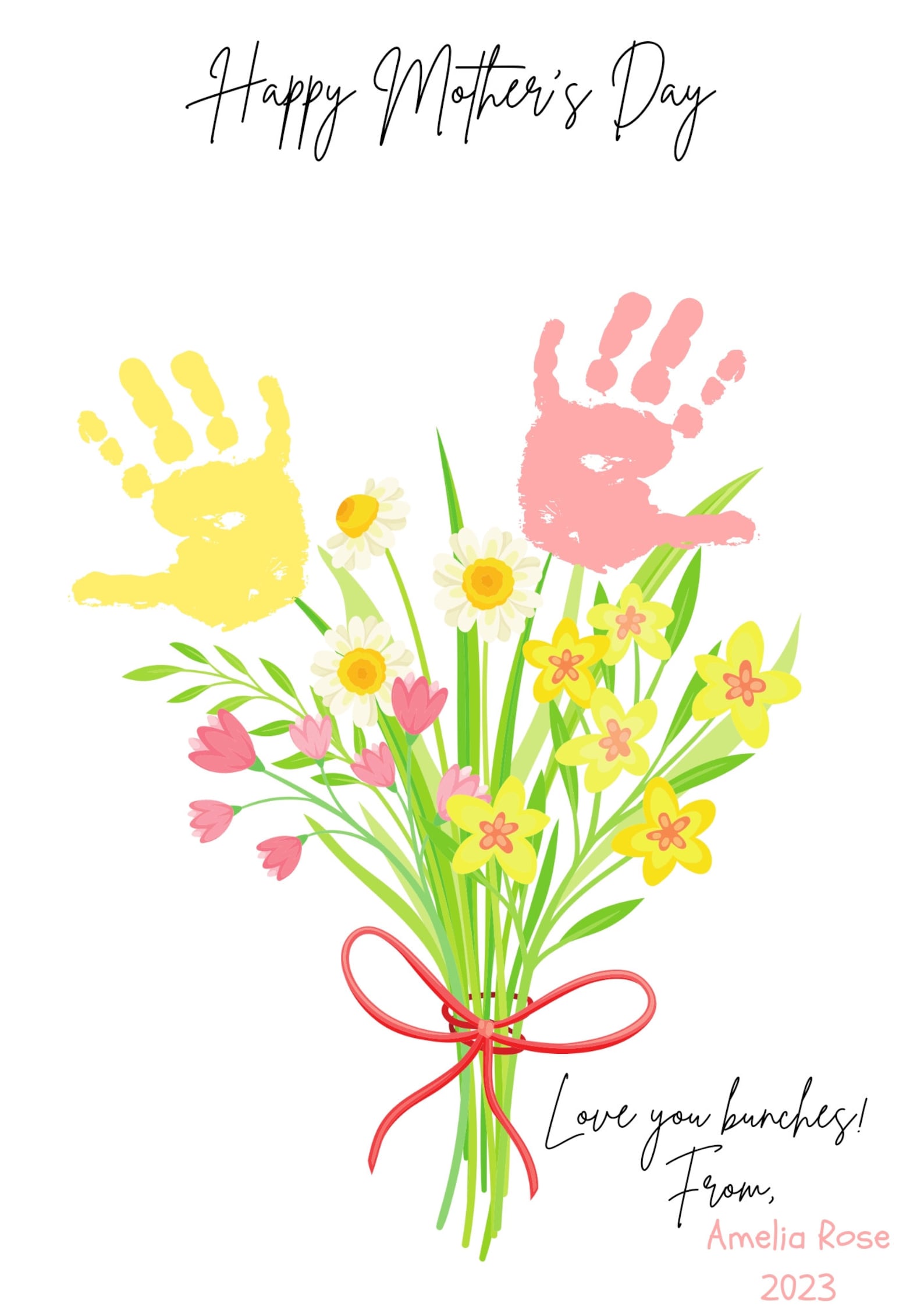 Mothers Day Handprint Art, Mothers Day Handprint Craft, Handprint ...