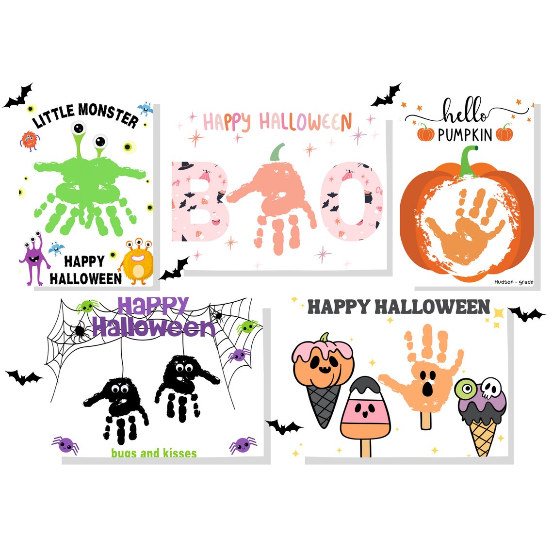 Halloween Handprint Bundle Spooky Halloween Handprint Crafts and ...