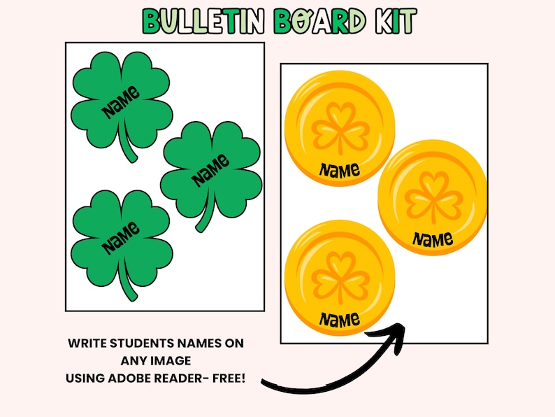 St. Patrick's Day Bulletin Board Kit: Spring Classroom Decor (digital ...