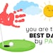 Golf Card for Dad Fathers Day Handprint Craft Dad Handprint Art Fathers ...