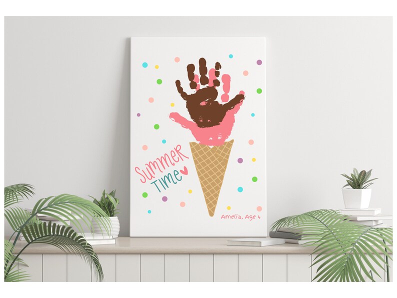 Summer Handprint Craft Summer Craft for Kids Summer Handprint Art Ice ...