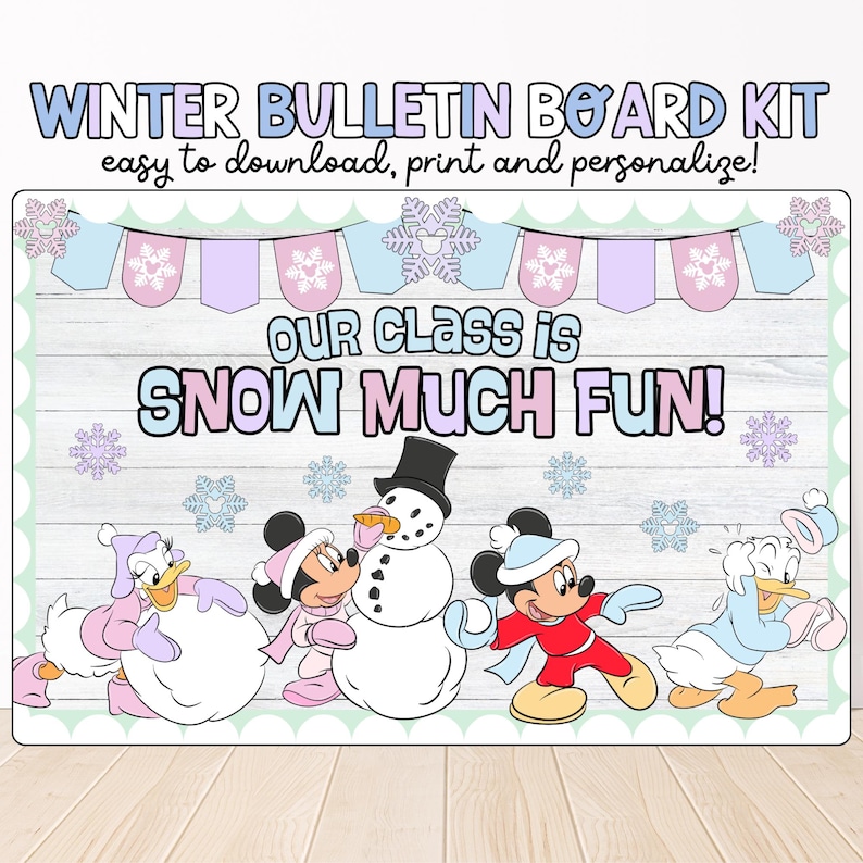 Snow Much Fun Winter Bulletin Board Kit: January Themed Classroom Decor ...