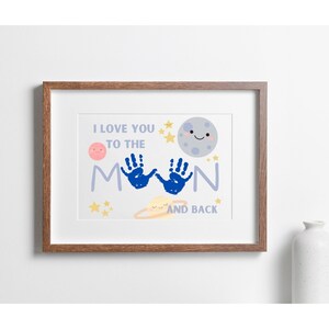 I Love You to the Moon and Back|father's Day Handprint Crafts ...
