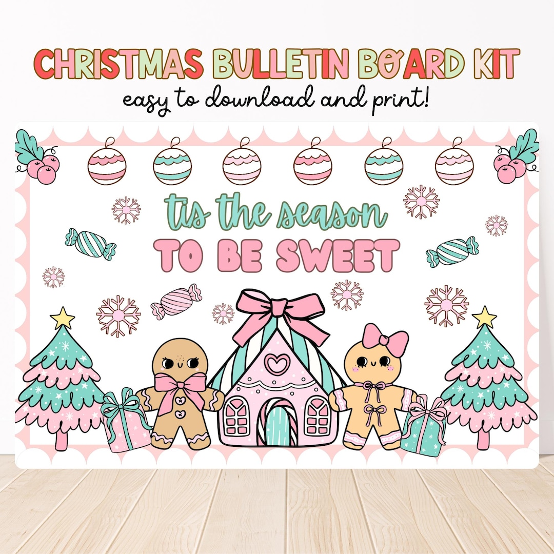 Christmas Classroom Decor | Christmas Bulletin Board Kit | Gingerbread ...