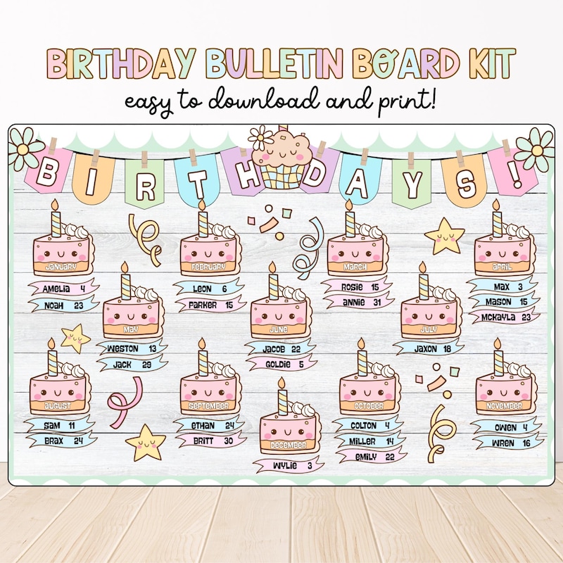 Classroom Birthday Chart - Etsy