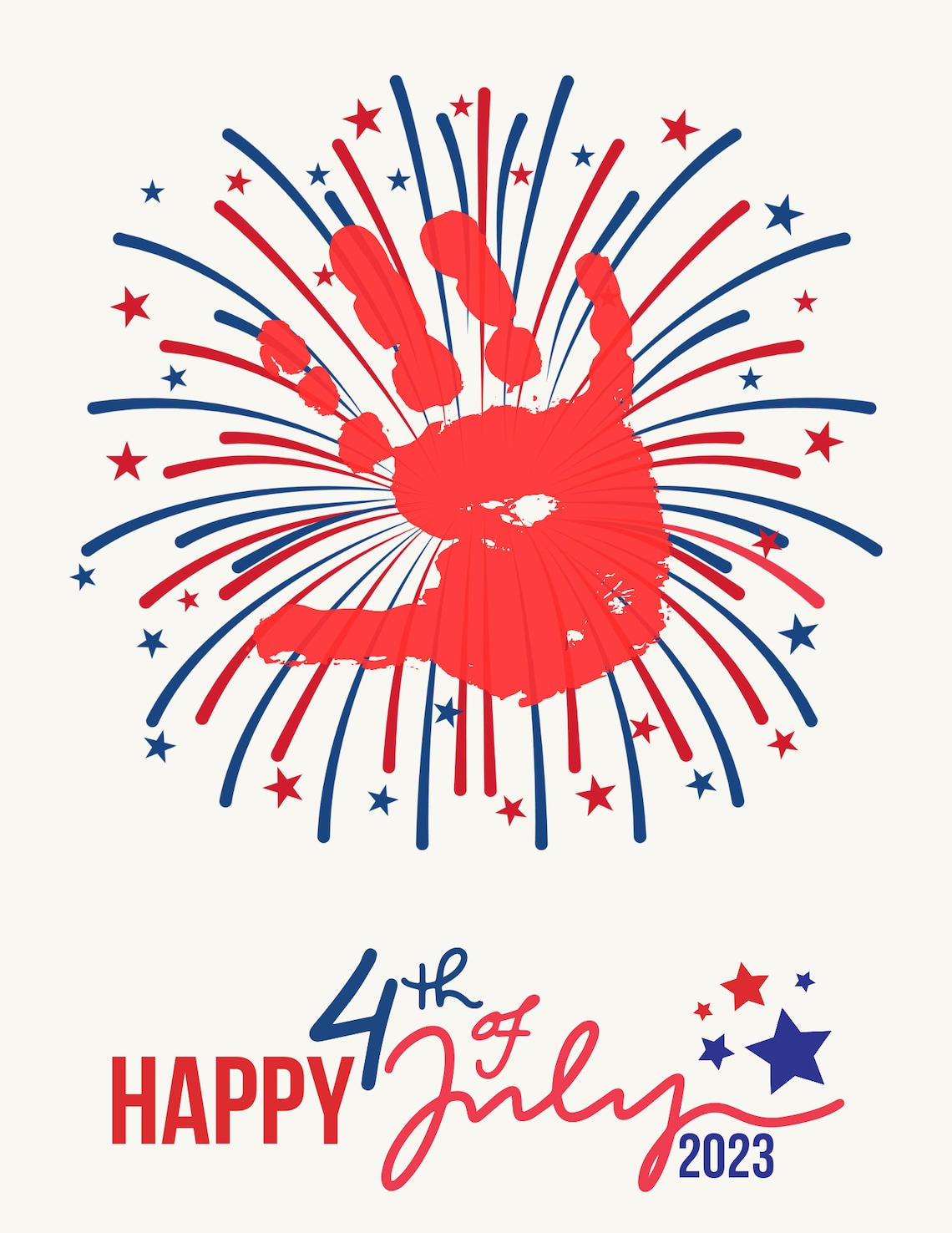 4th of July Handprint Craft Fourth of July Handprint Craft - Etsy