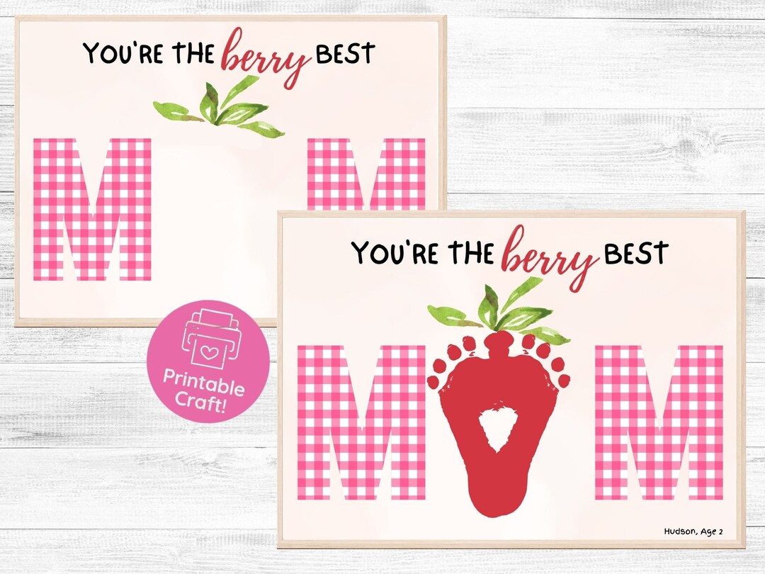 Mothers Day Footprint Art | Handprint Gift for Mothers Day | Gift for ...