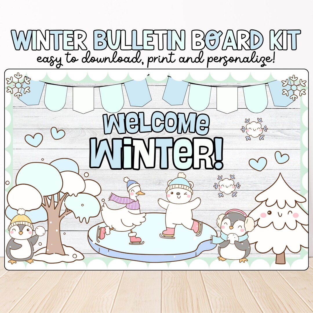 Welcome Winter Bulletin Board Kit: January February Themed Classroom ...