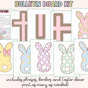 Easter Bulletin Board Kit, Spring Classroom Decor, Bunny Bulletin ...