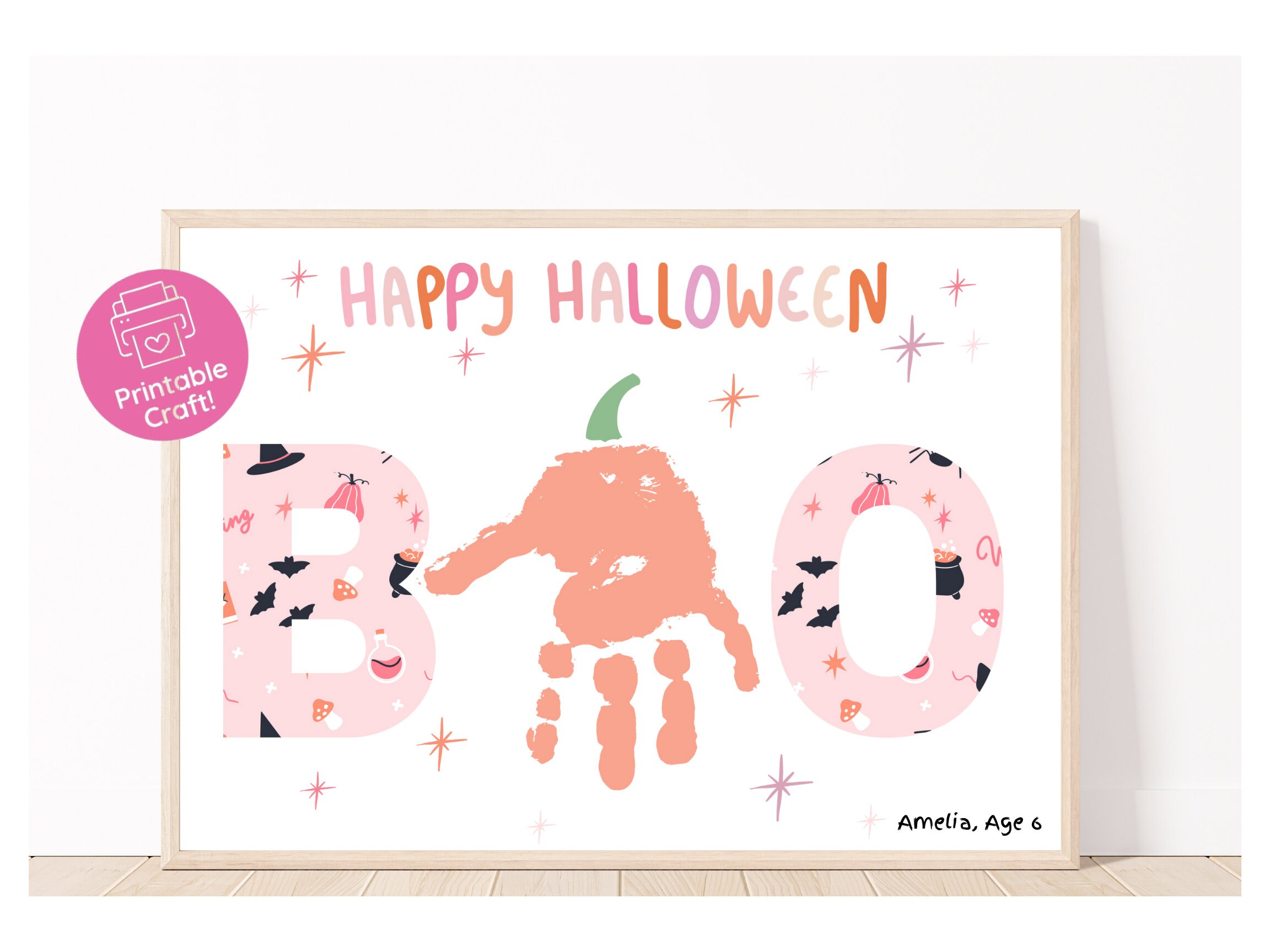 Boo Handprint Craft Halloween Handprint Art Kids Baby - Etsy