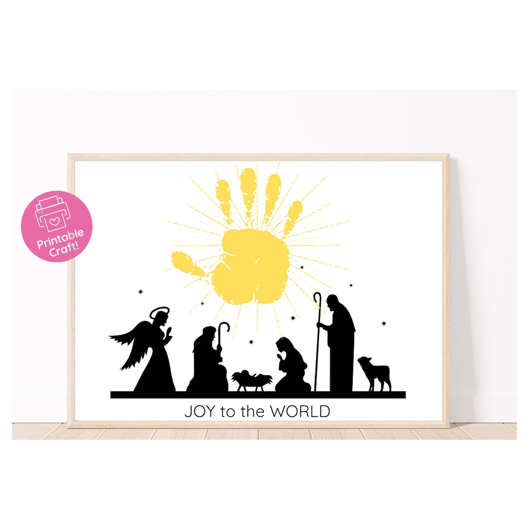 Printable Nativity Christmas Handprint Art Craft, Sunday School Craft ...
