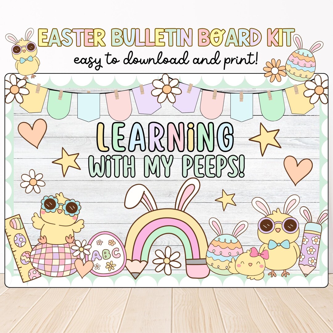 Easter Bulletin Board Kit, Spring Classroom Decor, Printable Easter ...