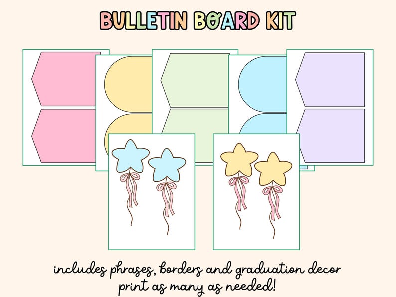 Graduation Bulletin Board Kit: Printable Classroom Decor (digital ...