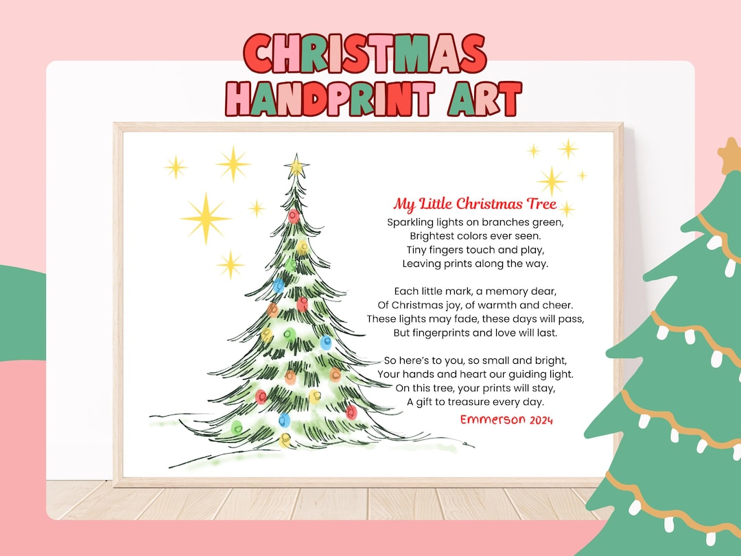 Christmas Handprint Poem Art: Keepsake Tree (digital Download) - Etsy