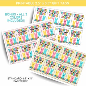 Happy Easter to My Favorite PEEPS Tag, Easter Tags Printable, Easter ...