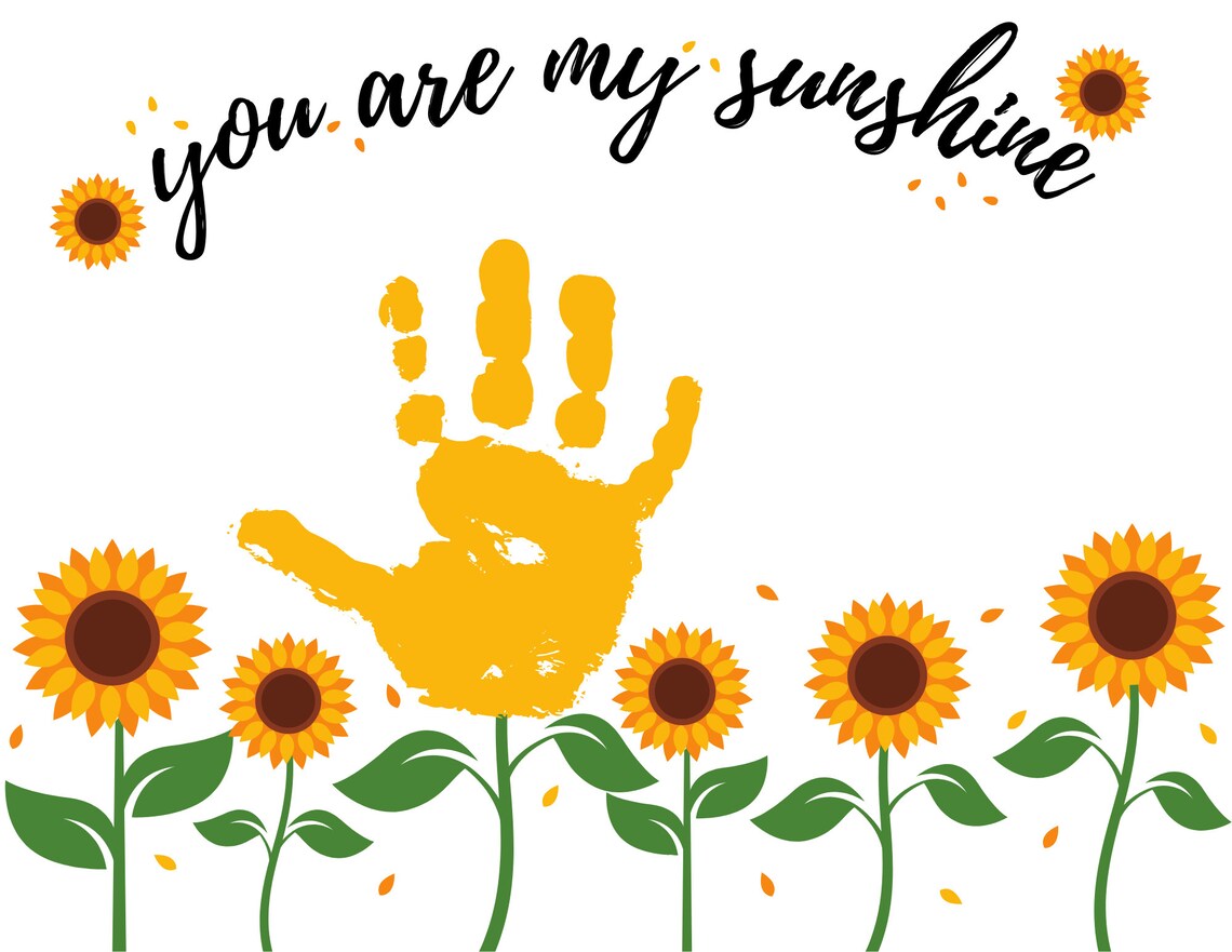 Sunflower Handprint Craft Fall Handprint Art Handprint - Etsy Canada