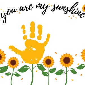 Sunflower Handprint Craft | Fall Handprint Art | Handprint Flower Art ...