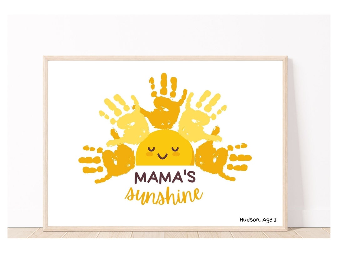 Mothers Day Crafts Preschool Printables You Are My Sunshine | Handprint ...