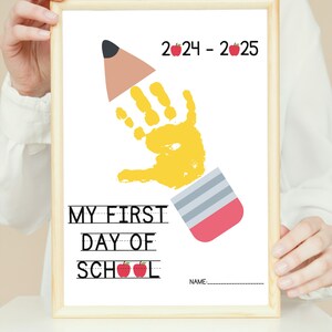 First Day of School Handprint Craft | Back to School Printable | Memory ...