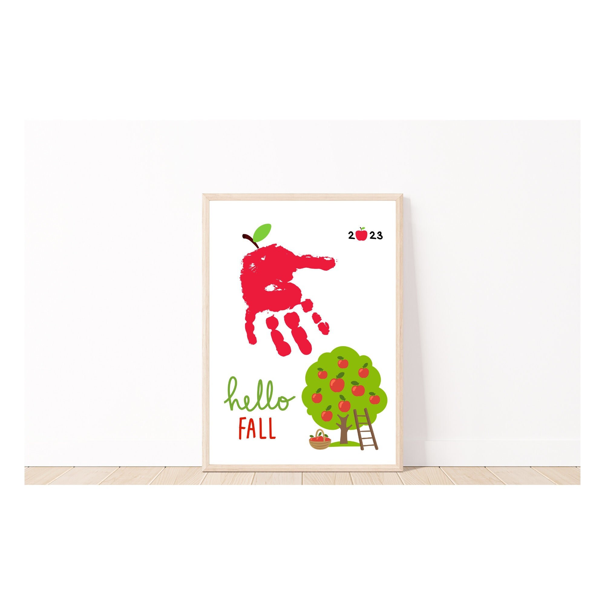 Fall Handprint Apple Tree Craft: Kids Activity (PDF) - Etsy