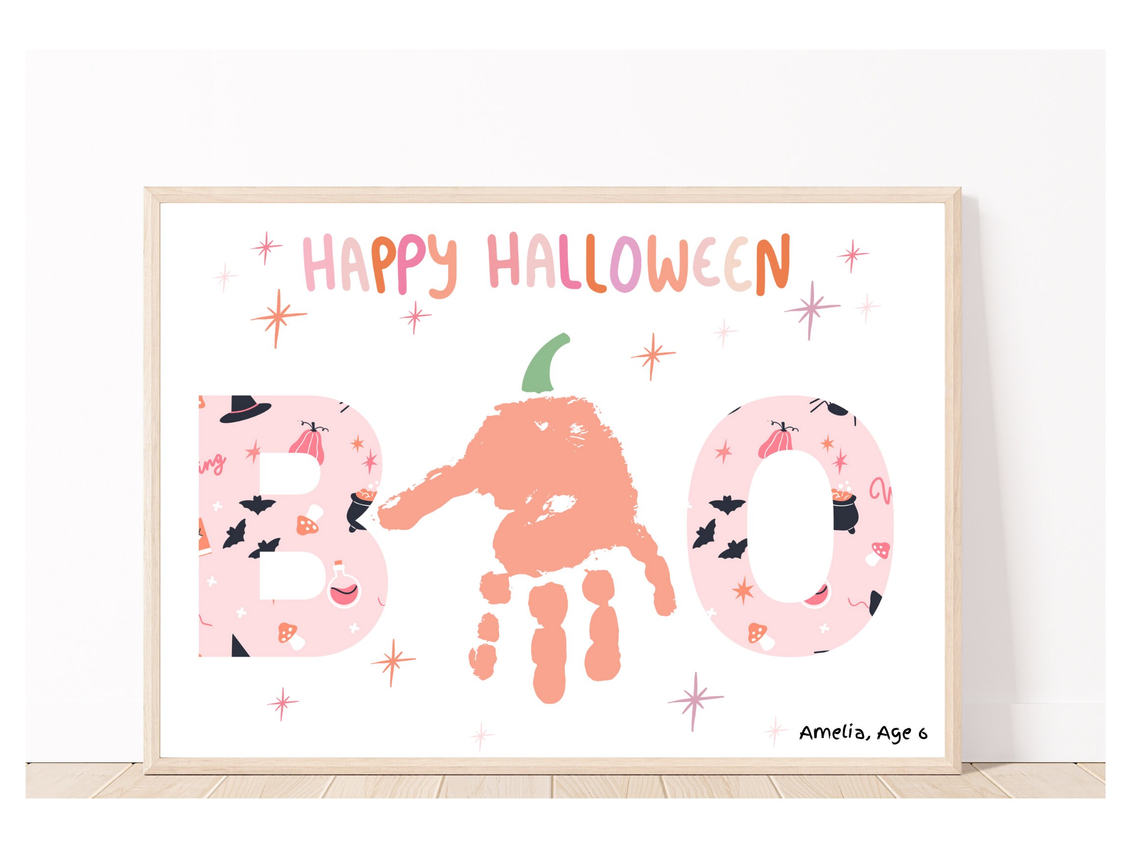 Boo Handprint Craft Halloween Handprint Art Kids Baby - Etsy
