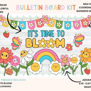 Spring Bulletin Board Kit | Printable Classroom Decor | March & April ...