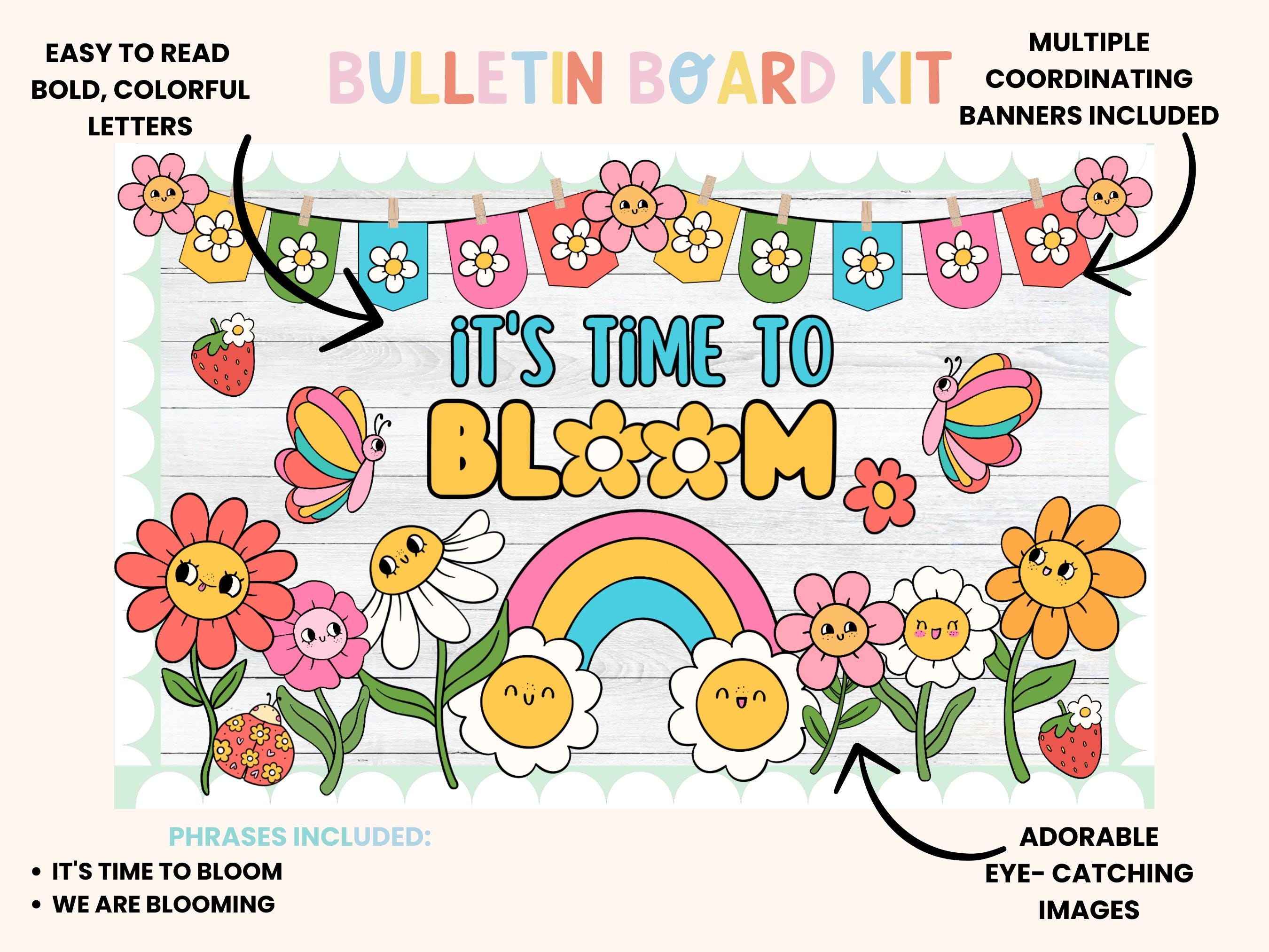 Spring Classroom Bulletin Board Kit: Floral Decor (digital Download) - Etsy