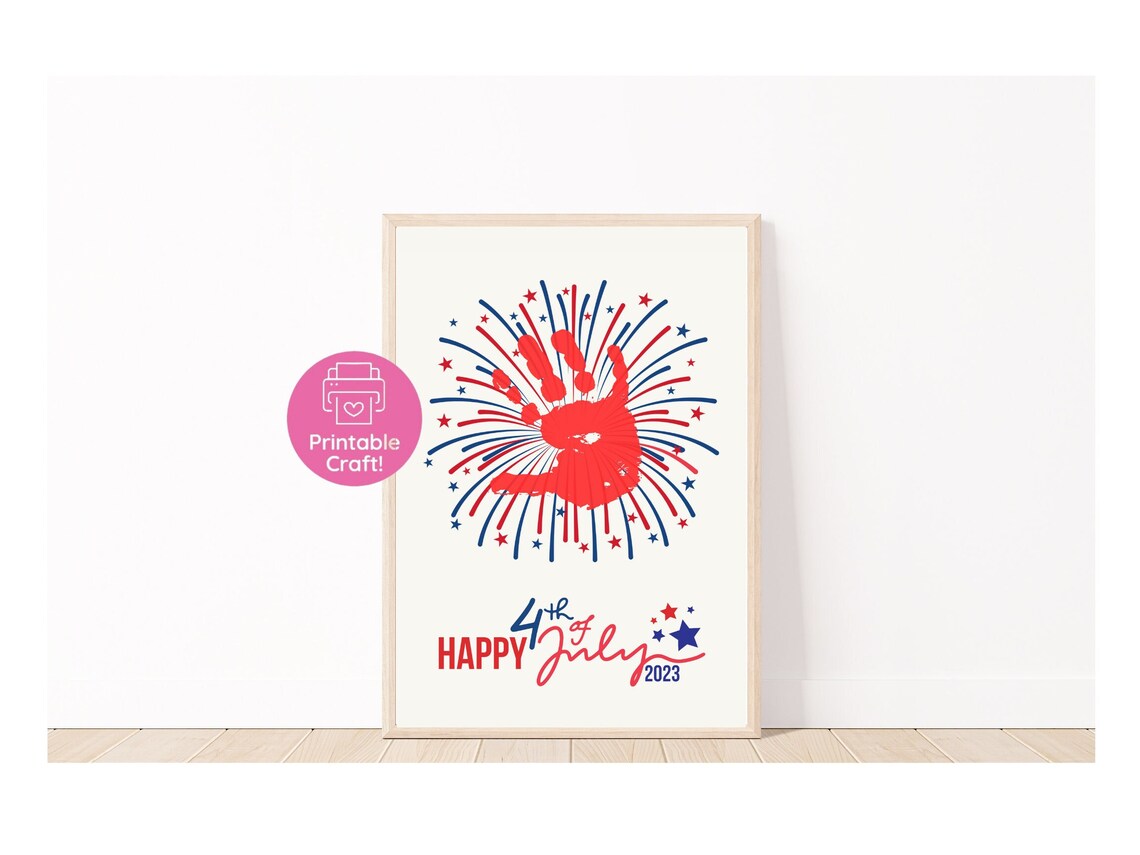 4th of July Handprint Craft Fourth of July Handprint Craft - Etsy