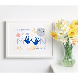 I Love You to the Moon and Back|father's Day Handprint Crafts ...