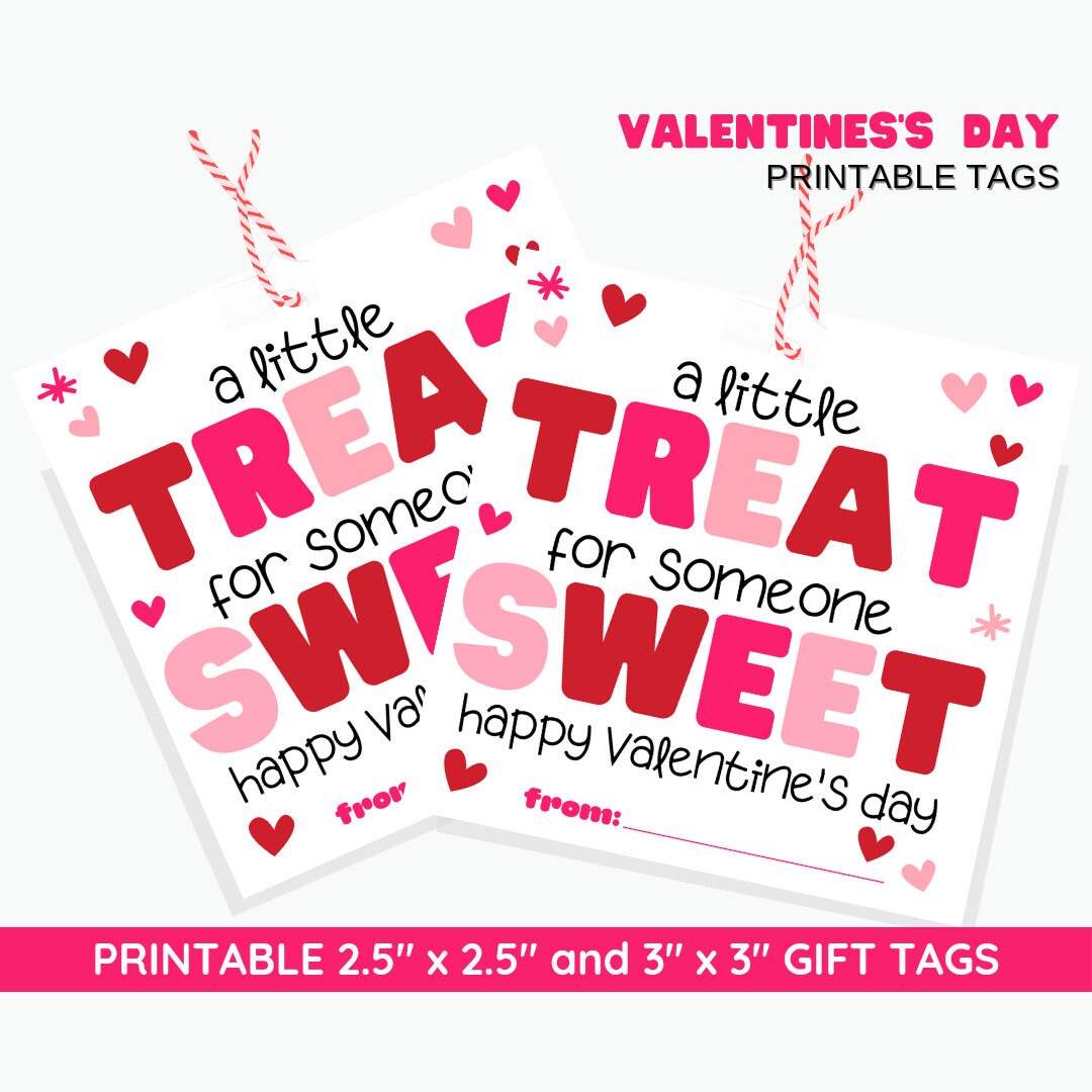 Valentines Day Gift Tags, Gift Tags for Valentine's Day, Printable PD ...
