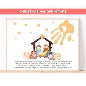 Christmas Nativity Handprint Poem, Christmas Handprint Art, Christmas ...