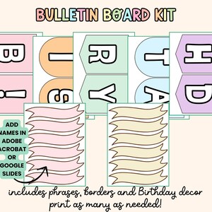 Birthday Bulletin Board Kit: Printable Classroom Decor (digital ...