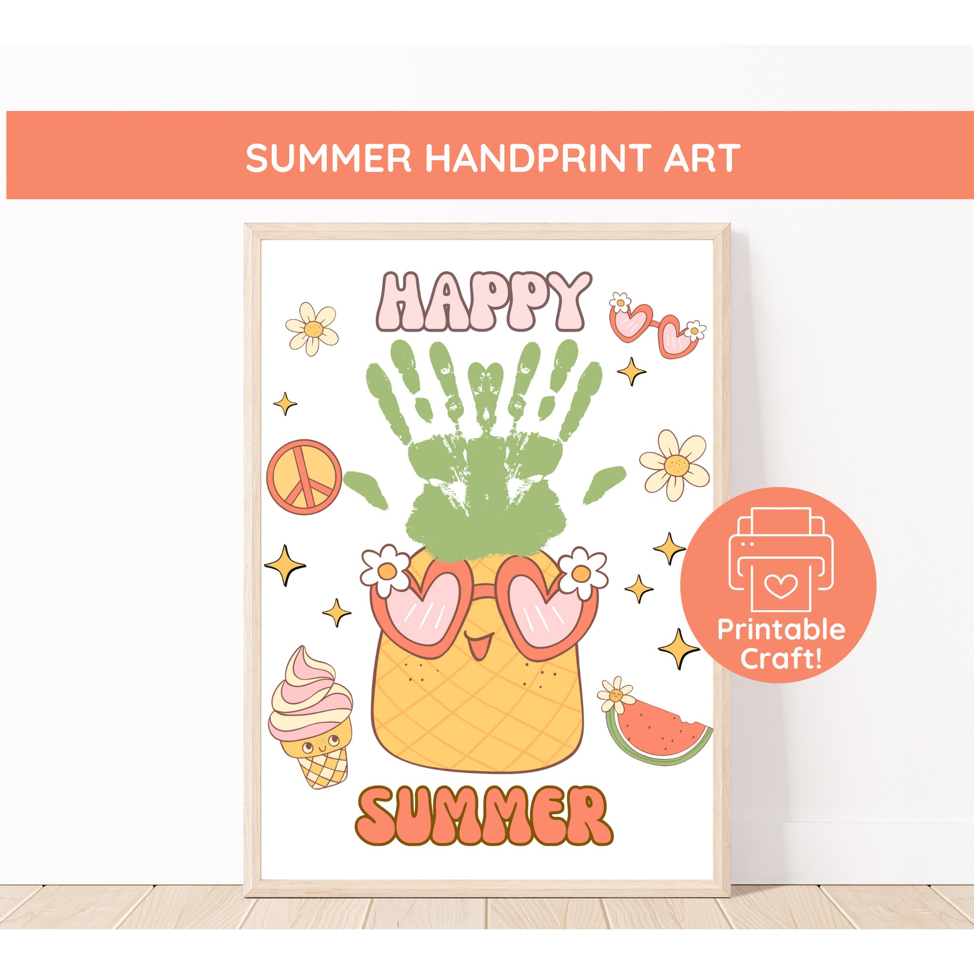 Summer Handprint Craft Summer Craft for Kids Summer Handprint Art ...