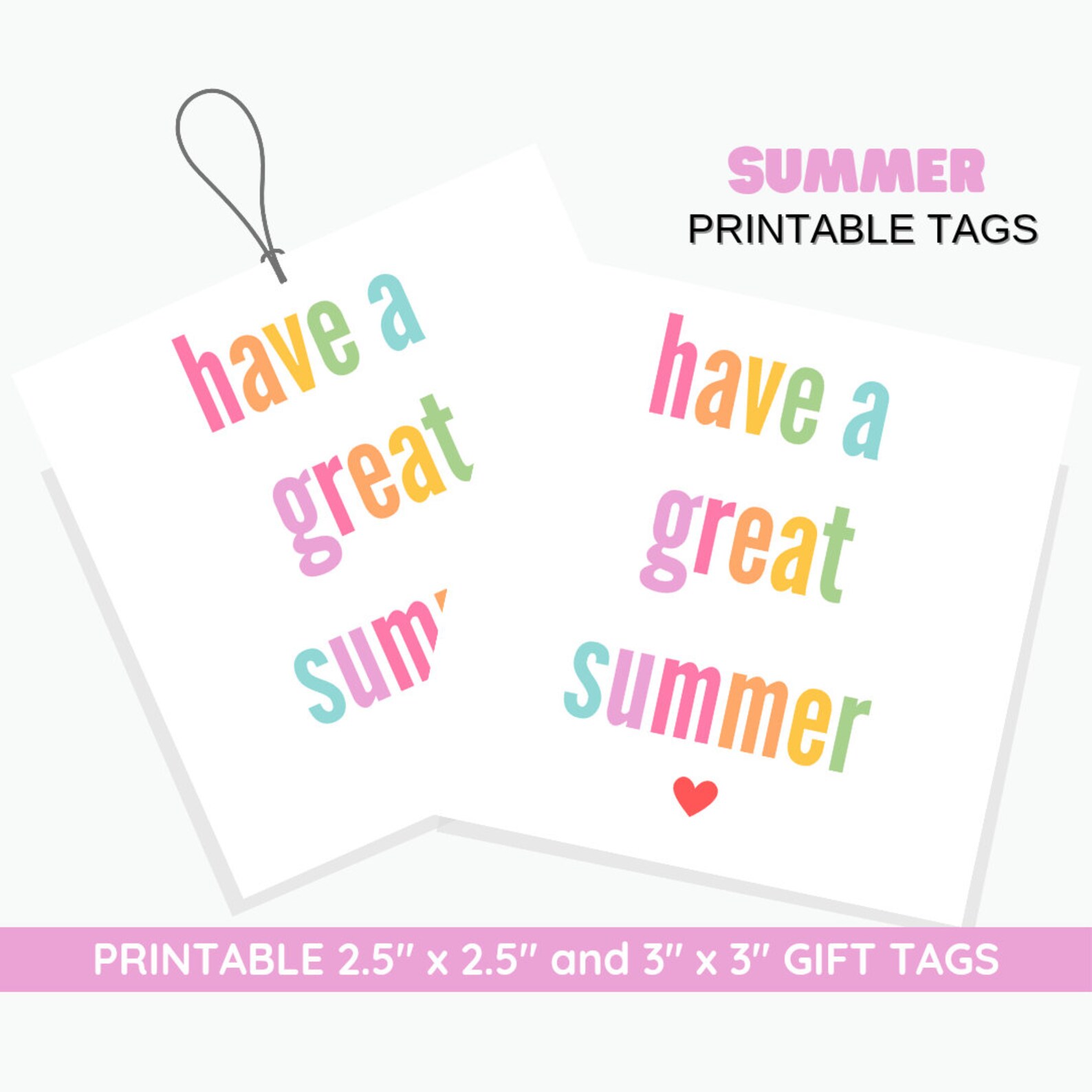 End of School Year Gift Tag Last Day of School Tag Printable Preschool ...
