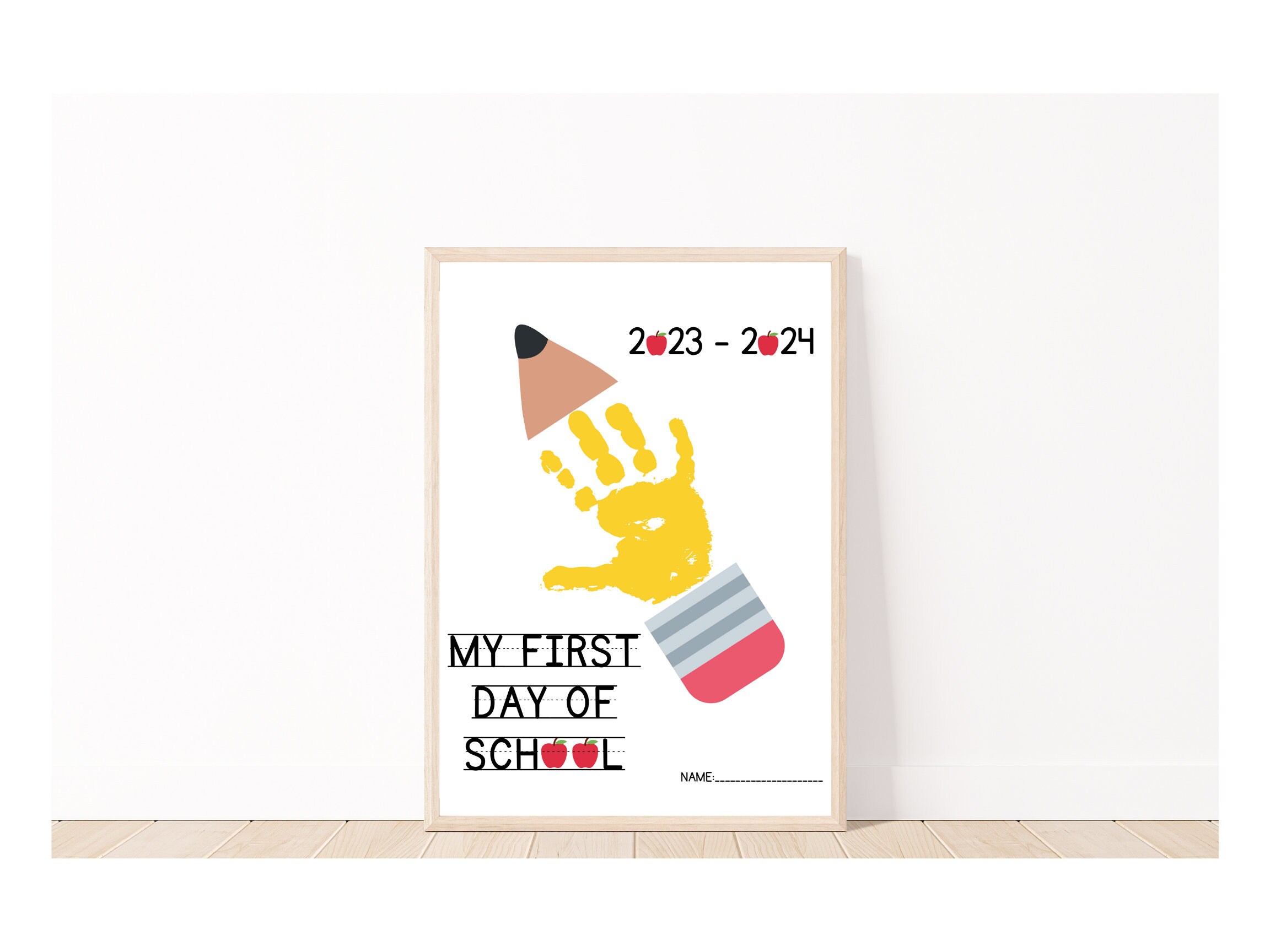 First Day of School Handprint Craft Back to School Printable Memory ...