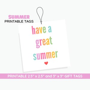 End of School Year Gift Tag | Last Day of School Tag Printable ...
