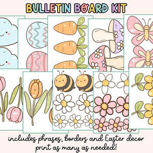 Easter Bulletin Board Kit: Spring Classroom Decor (digital Download) - Etsy